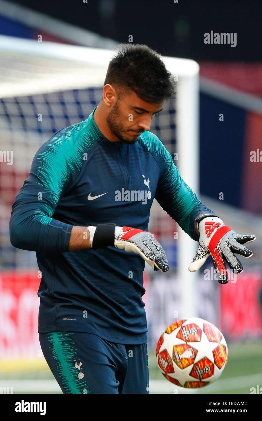 TOTTENHAM PLAYERS DURING TRAINING AT THE WANDA METROPOLITANO STADIUM ...