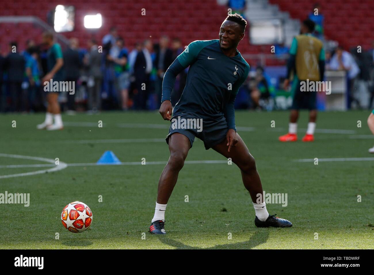 TOTTENHAM PLAYERS DURING TRAINING AT THE WANDA METROPOLITANO STADIUM ...