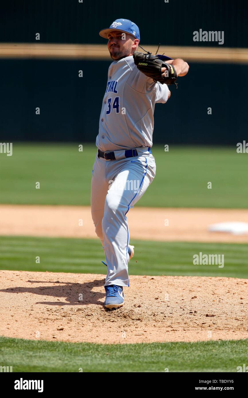 May 31, 2019: Blue Devil relief pitcher Patrick Mitchell #34 works from ...