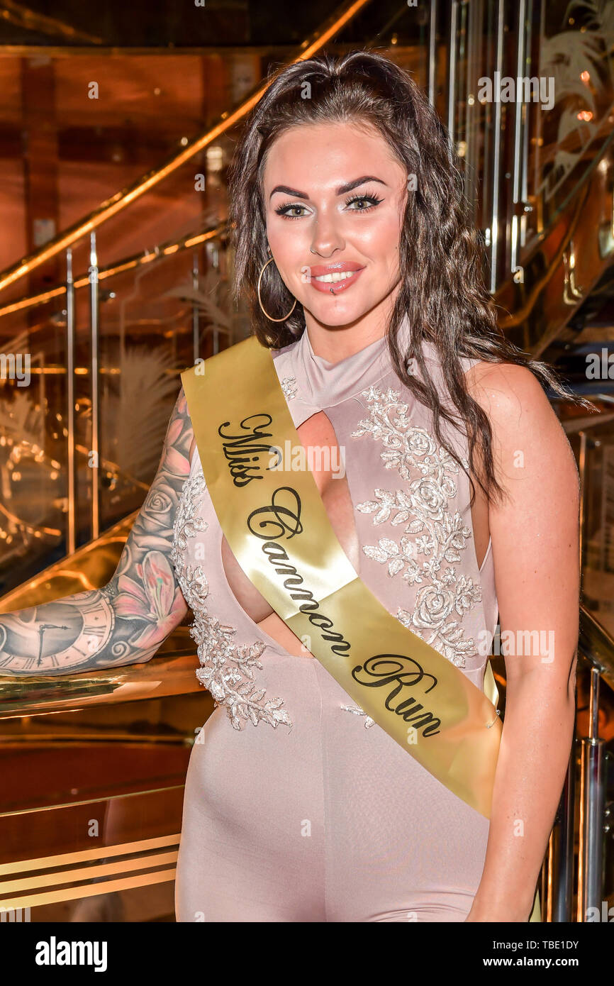 London, UK. 31st May, 2019. The Cannon Run bikini girls winners Kitty ...