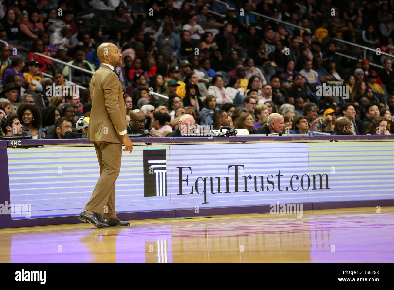 Los Angeles Sparks Derek Fisher during the Connecticut Sun vs Los ...