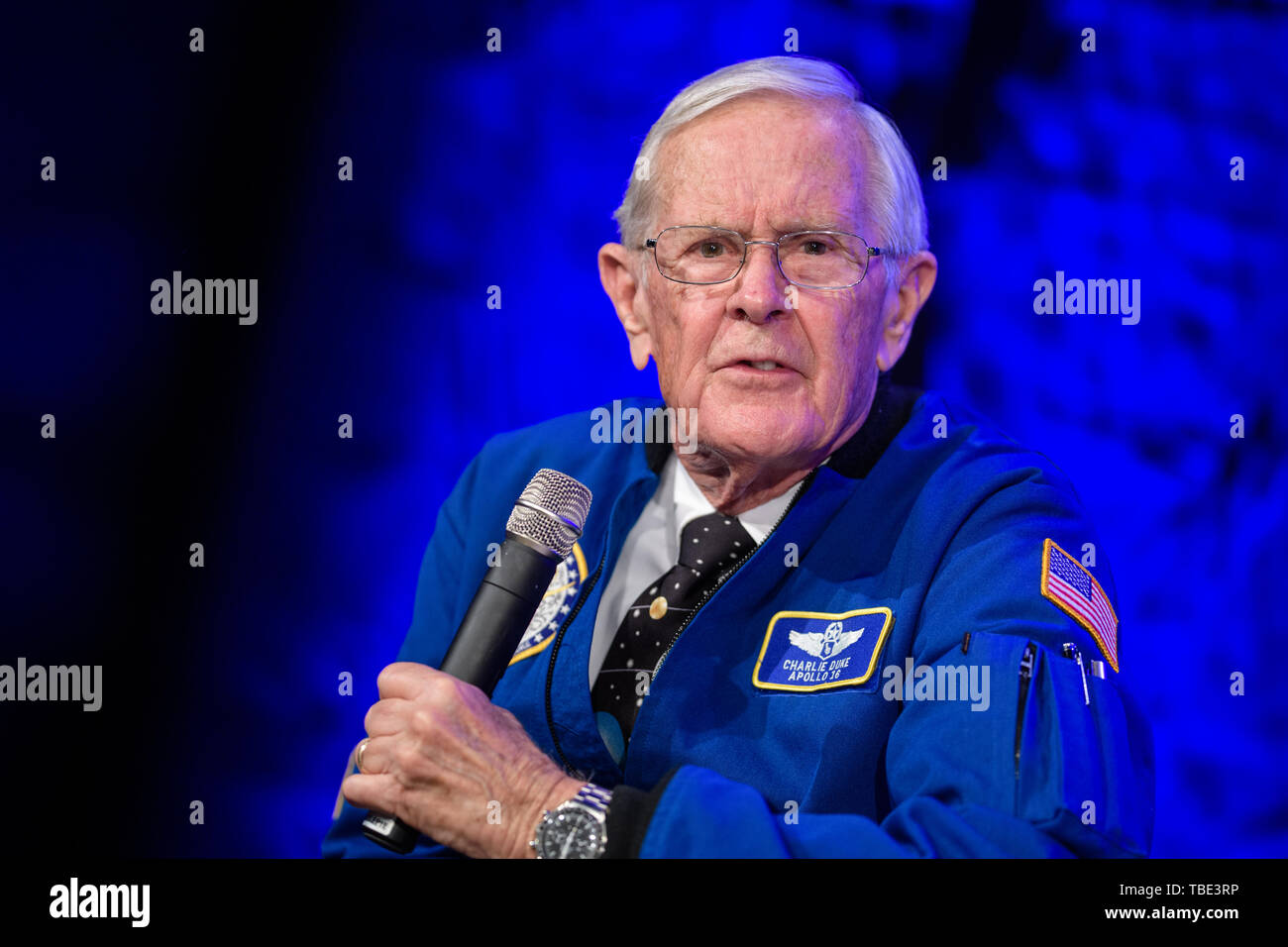 Munich, Germany. 01st June, 2019. Charlie Duke, former US astronaut ...