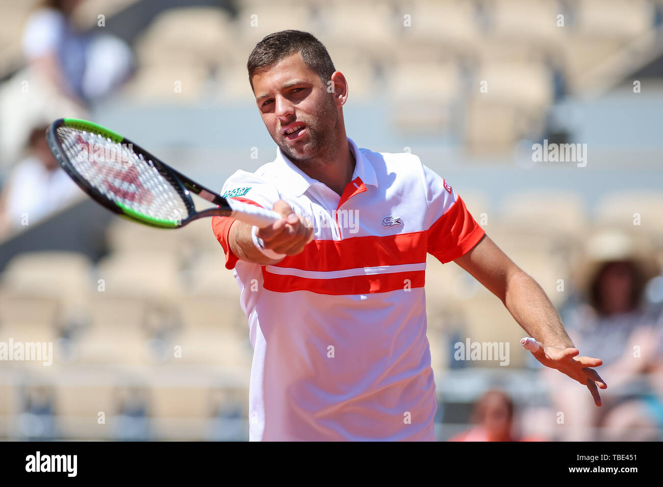 Filip Krajinovic of Serbia during the men's singles third round match ...