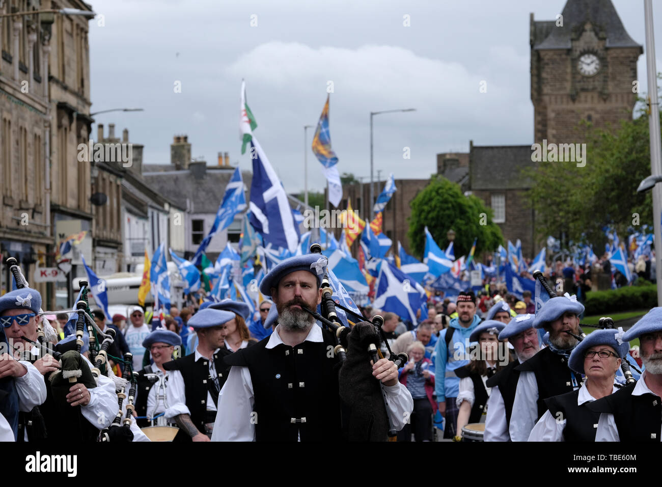 GALASHIELS, Bank Street / Channel Street , UK. 01.Jun.2019. All Under ...