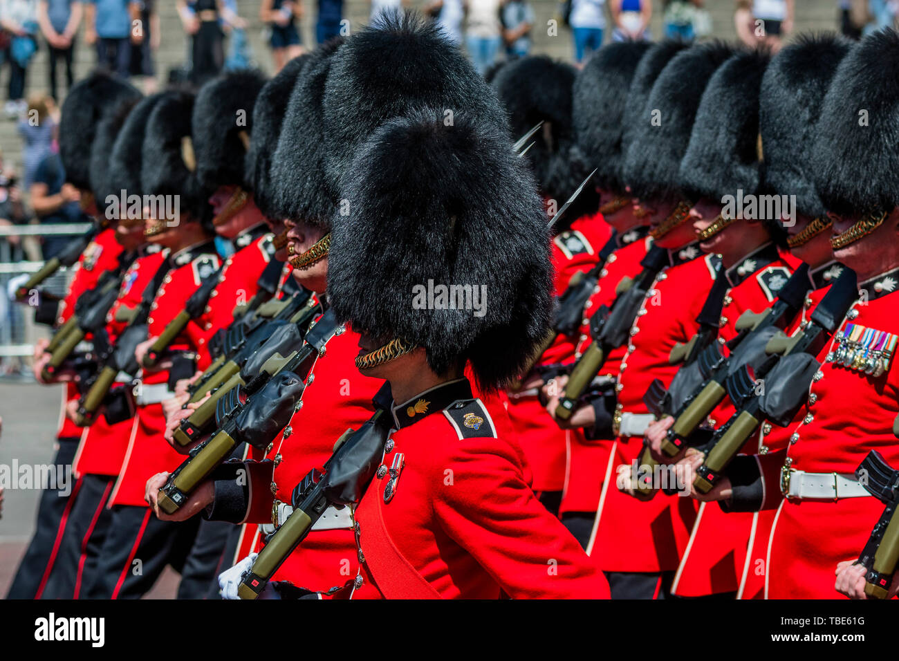 The Guards regiments and their bands return down the Mall - His Royal ...