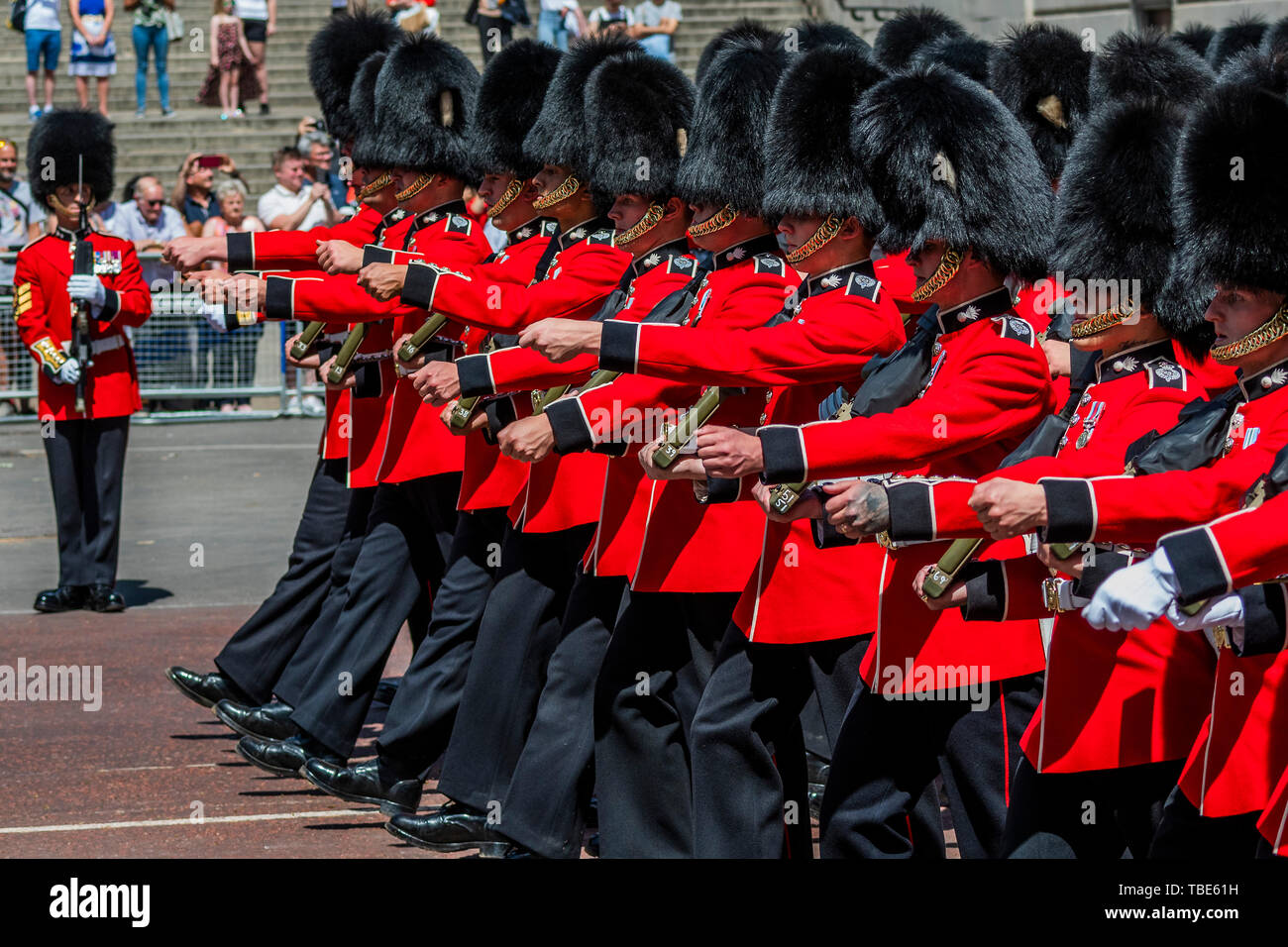 The Guards regiments and their bands return down the Mall - His Royal ...