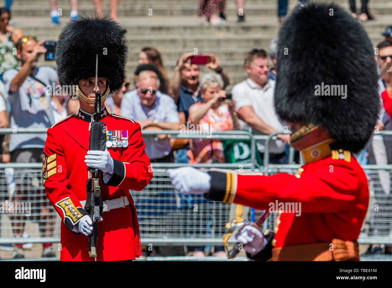 The Guards regiments and their bands return down the Mall - His Royal ...