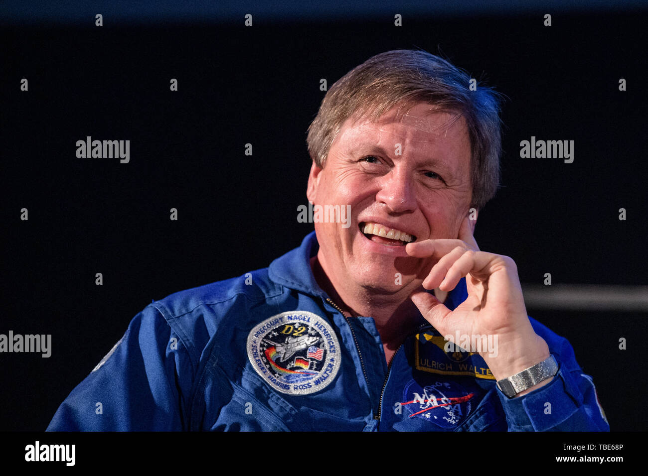 Munich, Germany. 01st June, 2019. Ulrich Walter, German astronaut, sits ...