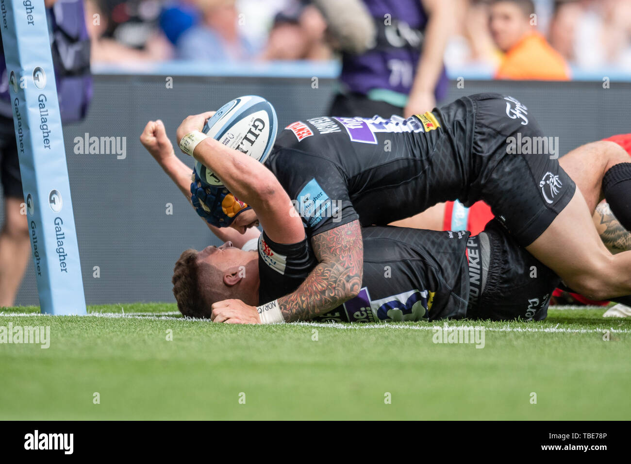 Gallagher premiership rugby 2018 2019 seson hi-res stock photography ...