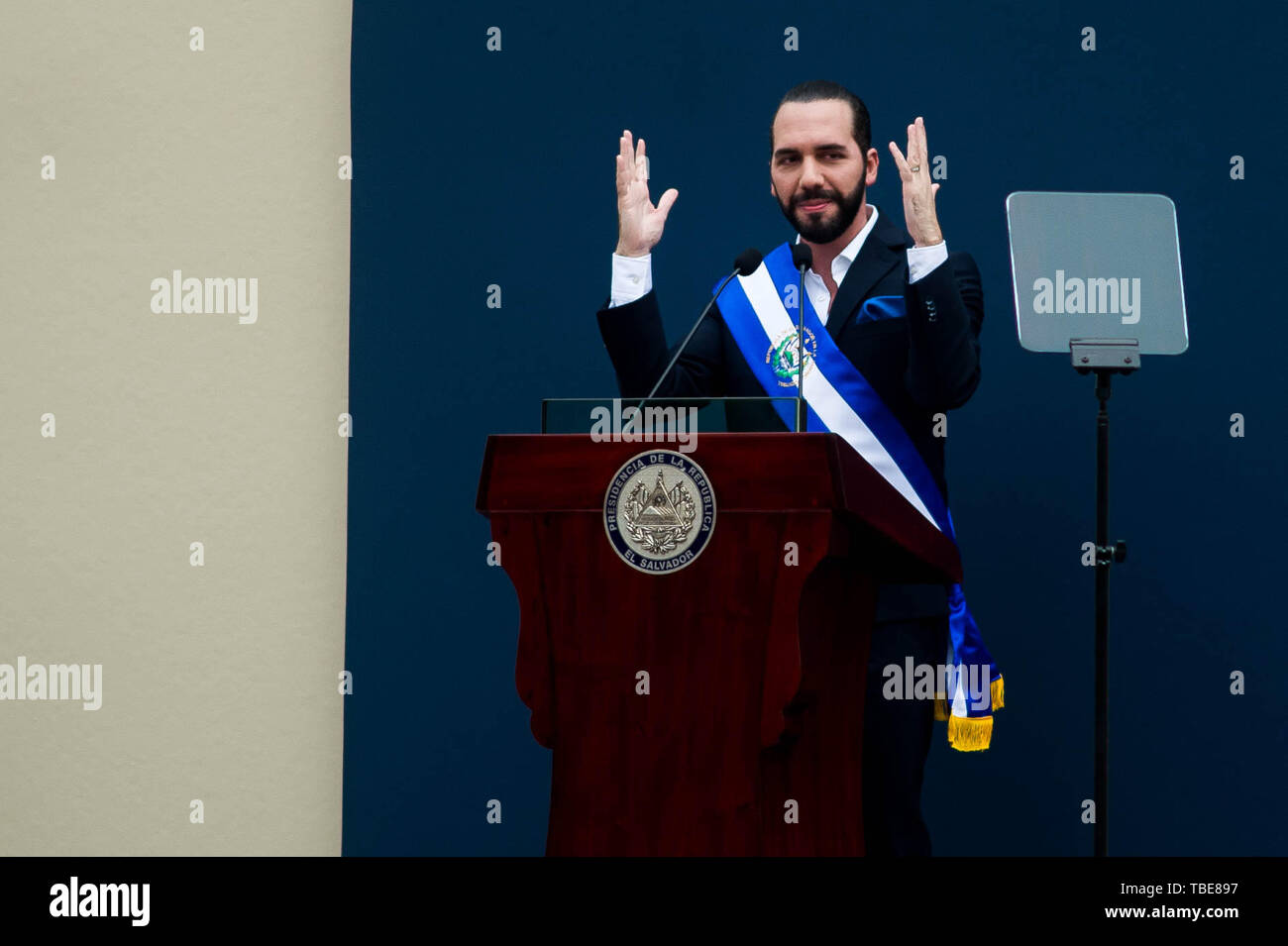 San Salvador, El Salvador. 2nd June, 2019. NAYIB BUKELE is sworn in as ...