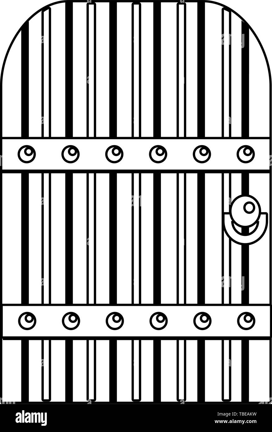 Medieval door of wood design, frame entrance architecture doorway and ...