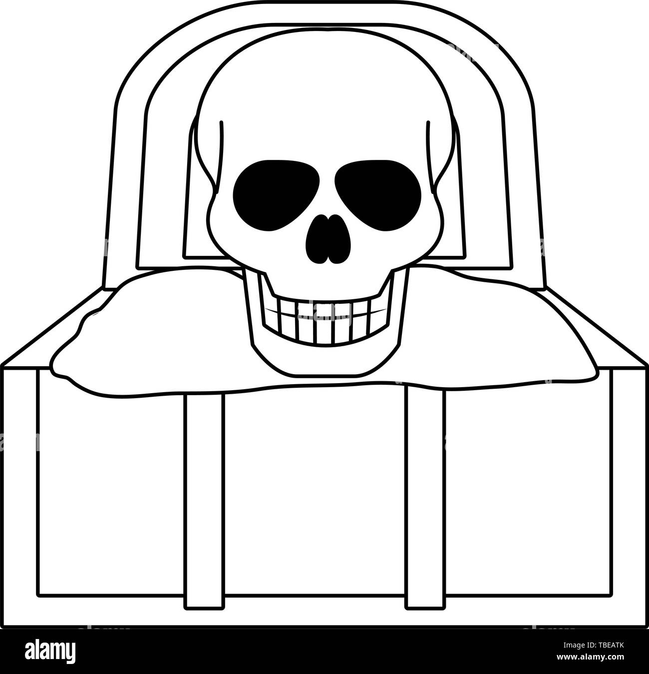 Skull head design, Death horror tattoo decoration dark and culture ...