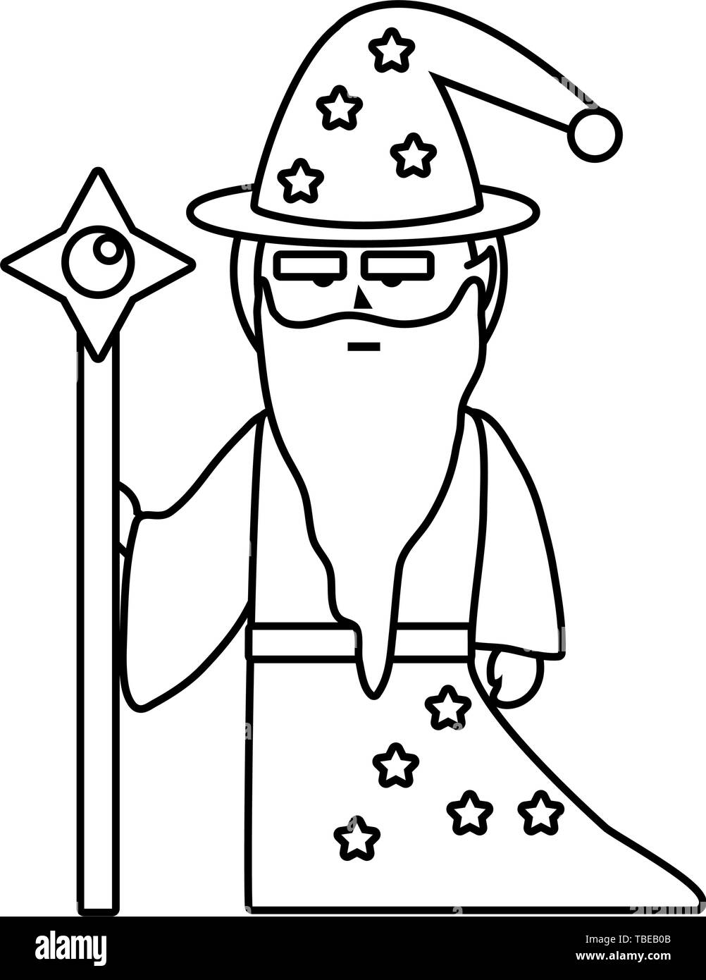 Medieval magician design, fantasy magic wizard man witchcraft and fairy ...