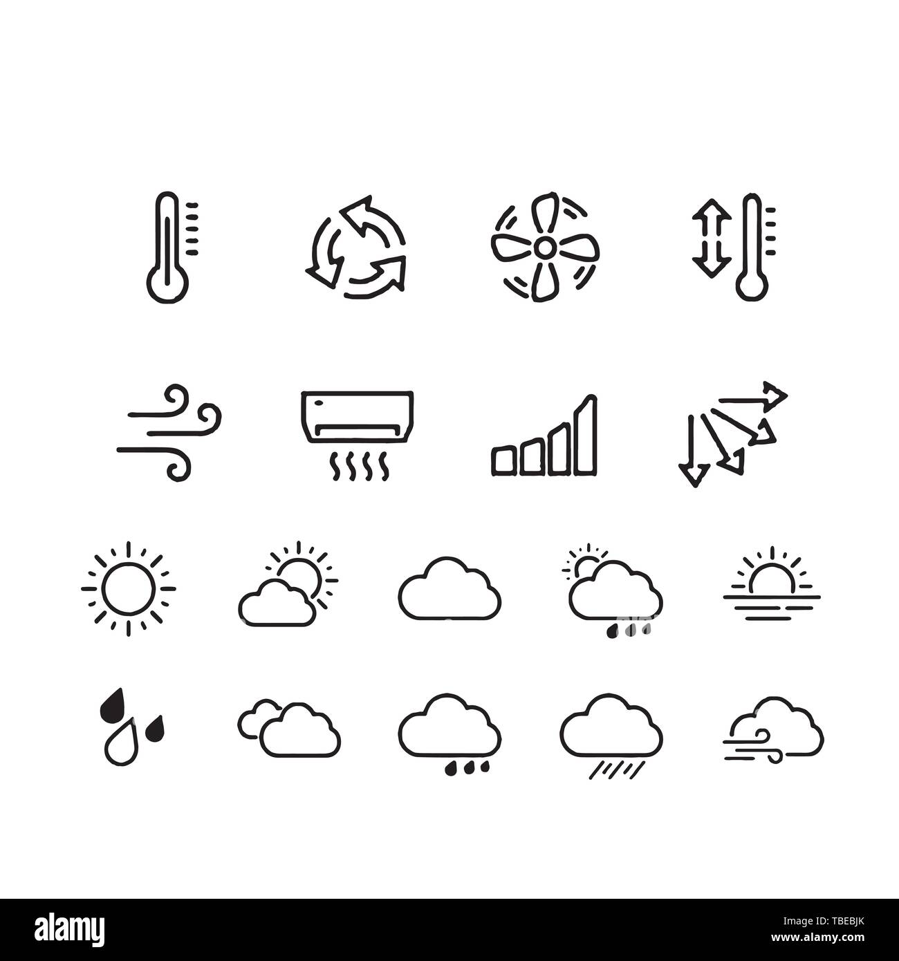 weather icons with White Background Vector Stock Vector Image & Art - Alamy