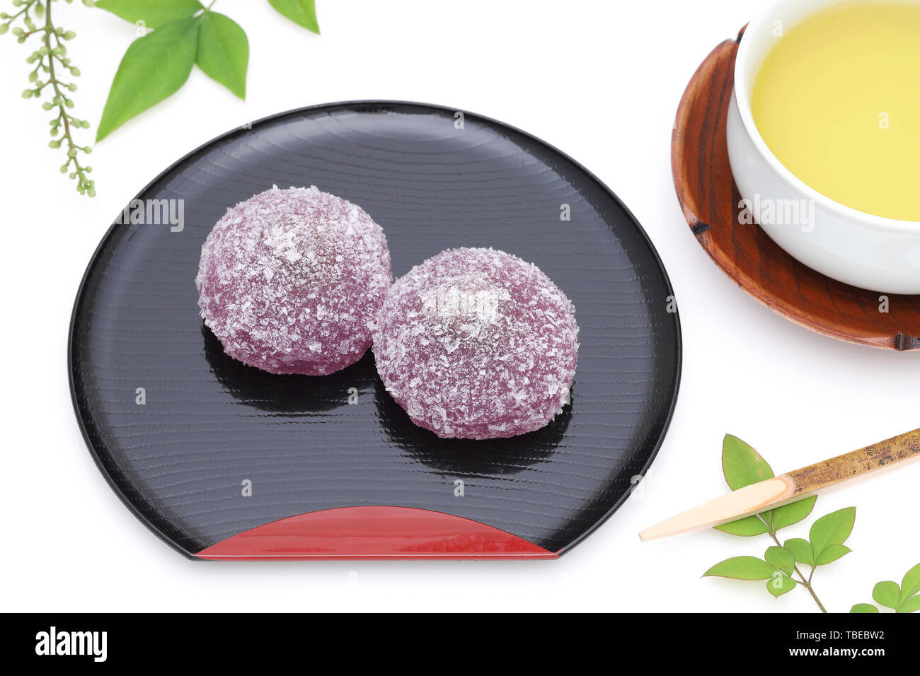 Japanese traditional confectionery, red bean jelly Yokan Stock Photo ...