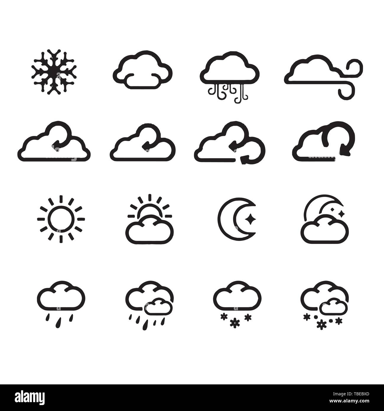 weather icons with White Background Vector Stock Vector Image & Art - Alamy