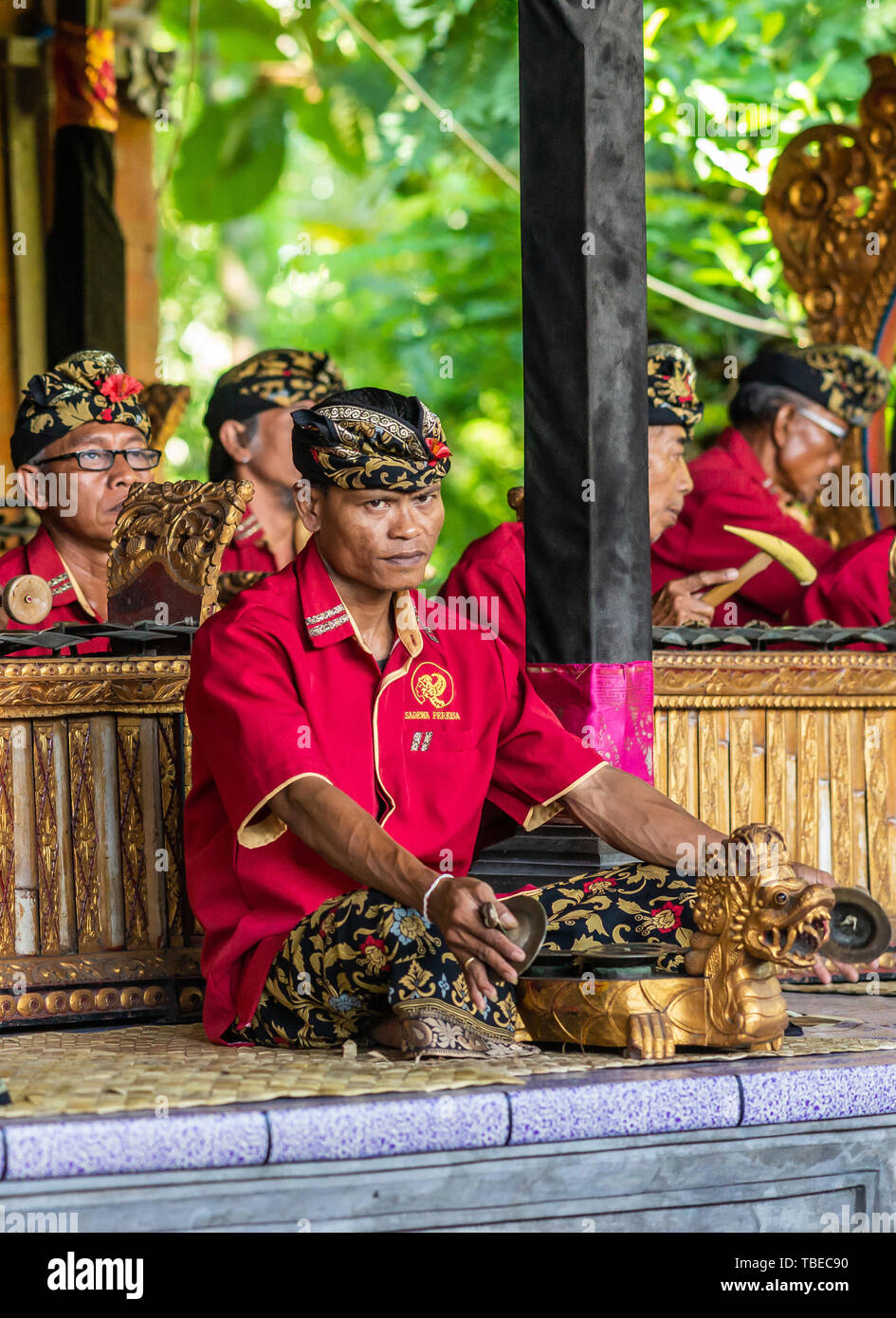 Banjar Gelulung, Bali, Indonesia - February 26, 2019: Mas Village. Play ...
