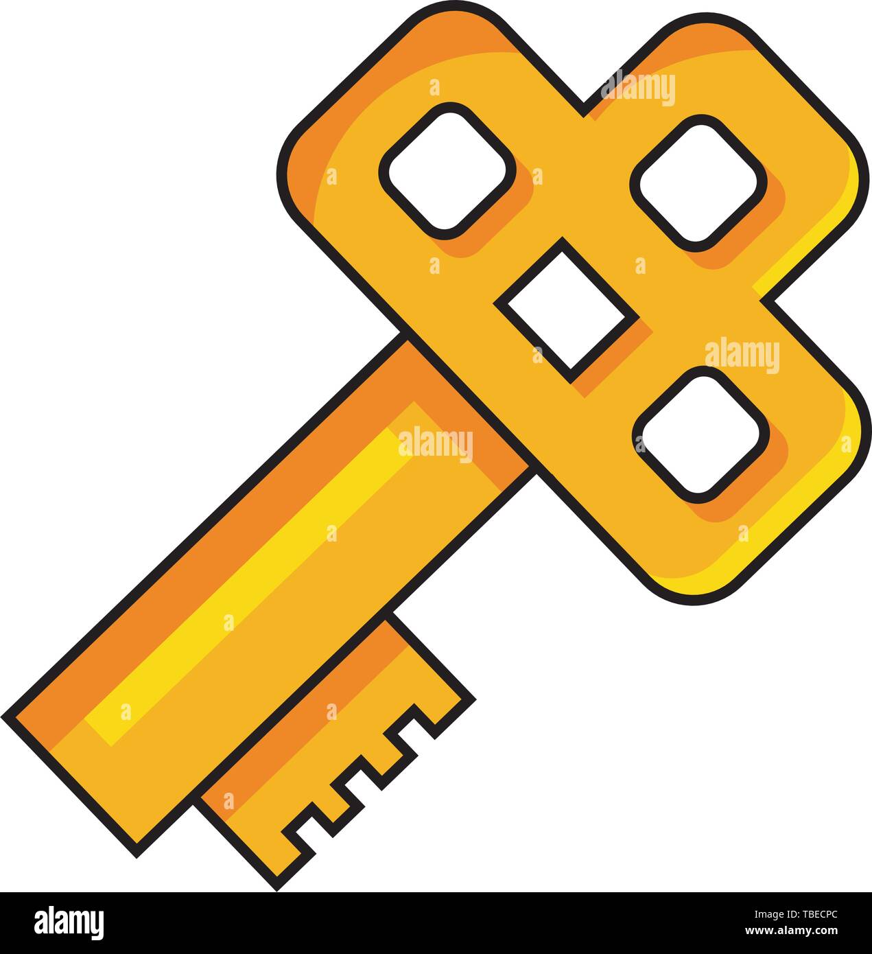 Medieval key design, Security lock access door house safe open and ...