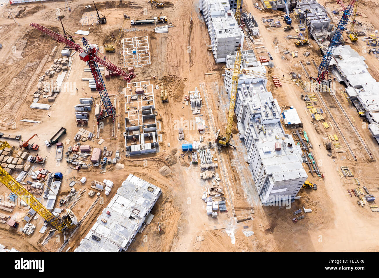 Construction site aerial view hi-res stock photography and images - Alamy