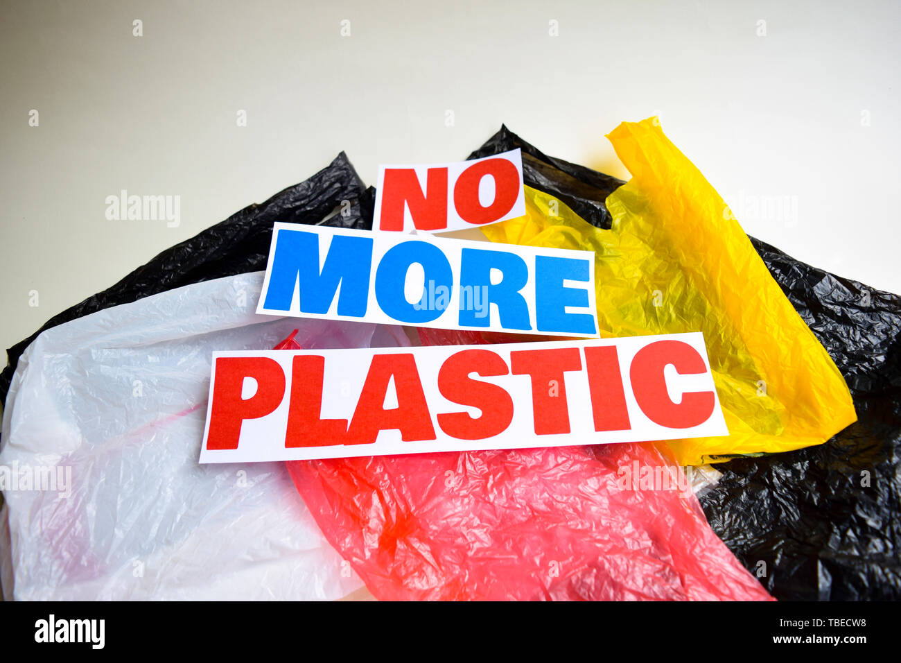 No more plastic message. It shows a plastic with motto and selective ...