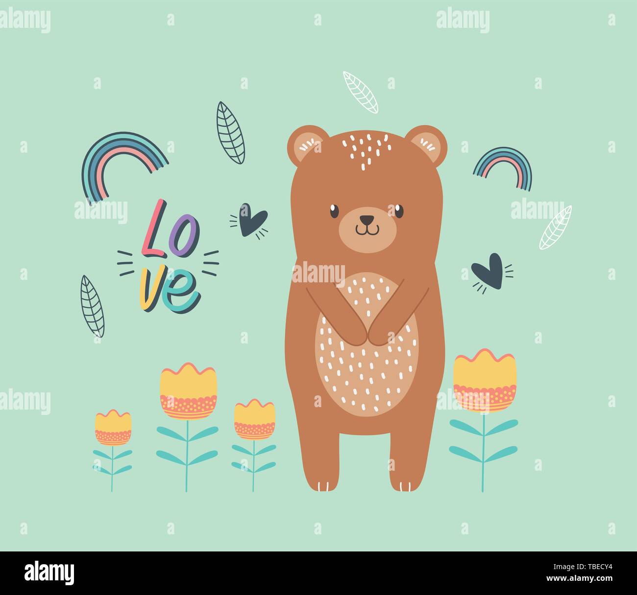Bear cartoon design, Animal cute zoo life nature and fauna theme Vector ...