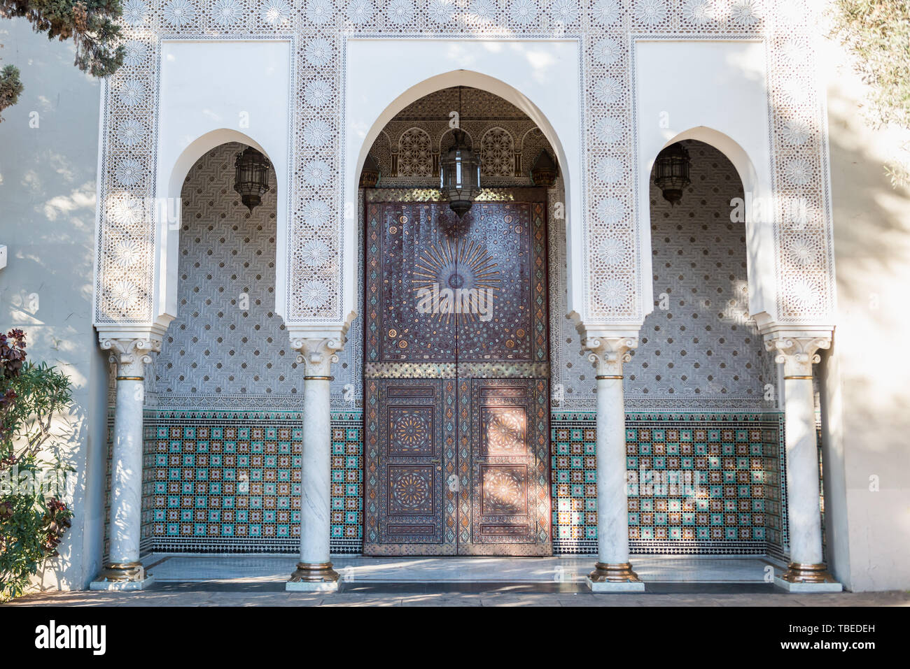 Historical court of Casablanca Mahkama du Pacha - Morocco Stock Photo ...