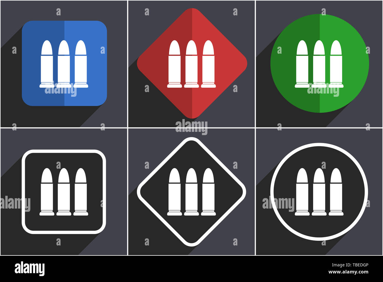 Ammo icons hi-res stock photography and images - Alamy