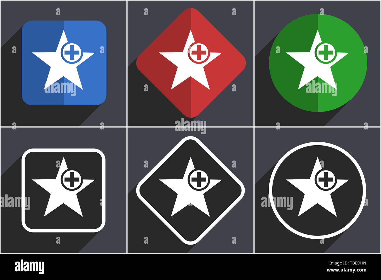 6 star green star design hi-res stock photography and images - Alamy