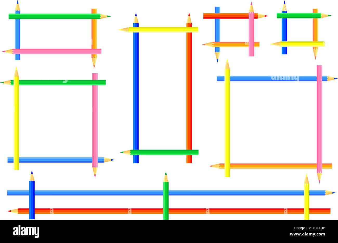 Blank picture frames school Stock Vector Images - Alamy