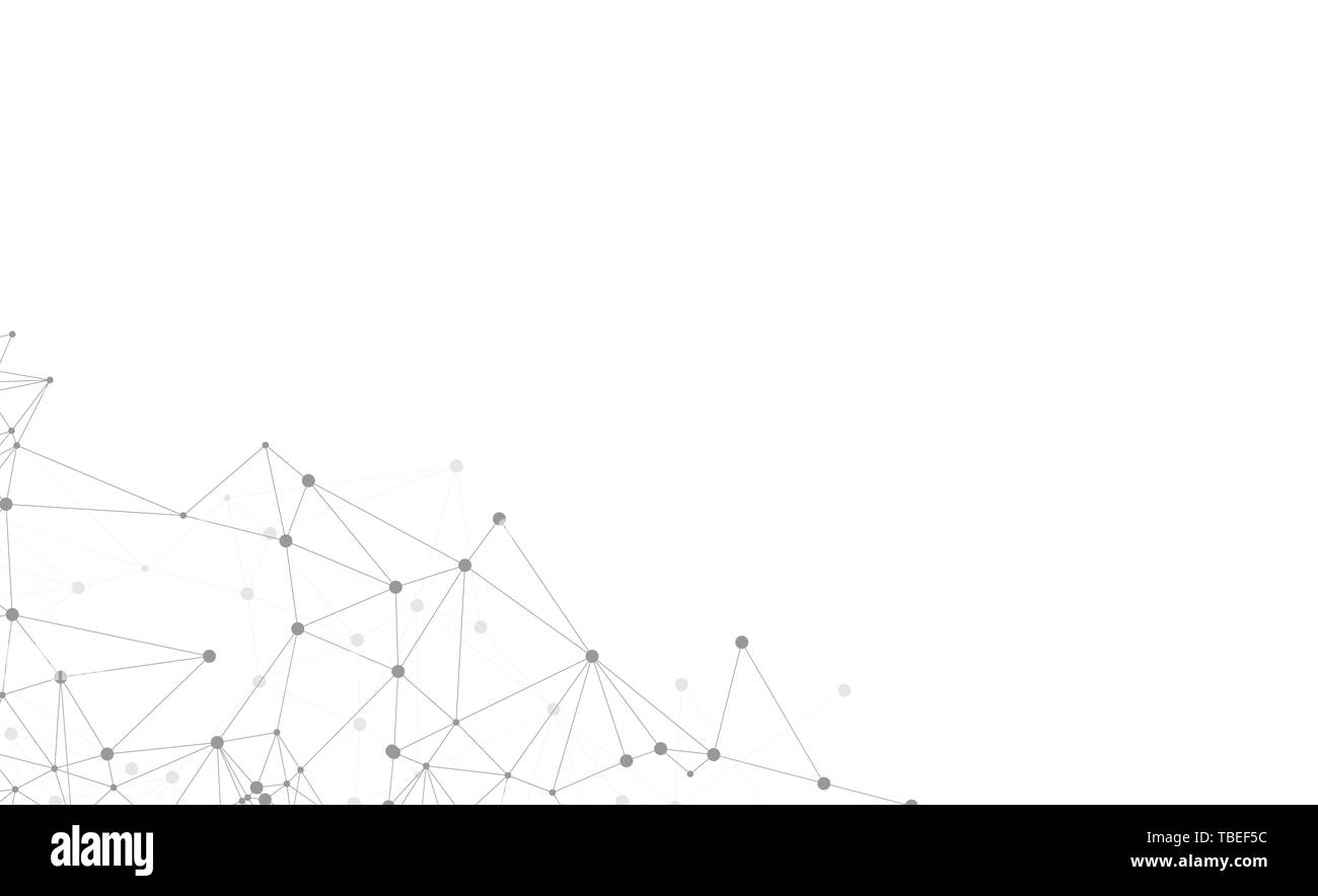 Interconnected dot wire material with a sense of technology. Big data ...