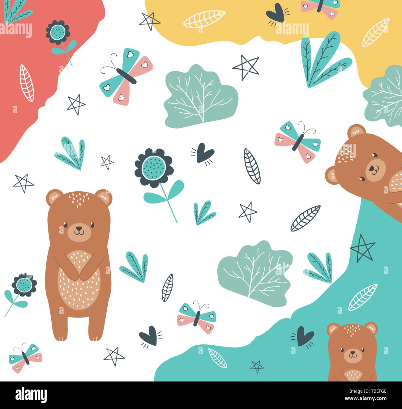 Bear cartoon design, Animal cute zoo life nature and fauna theme Vector ...