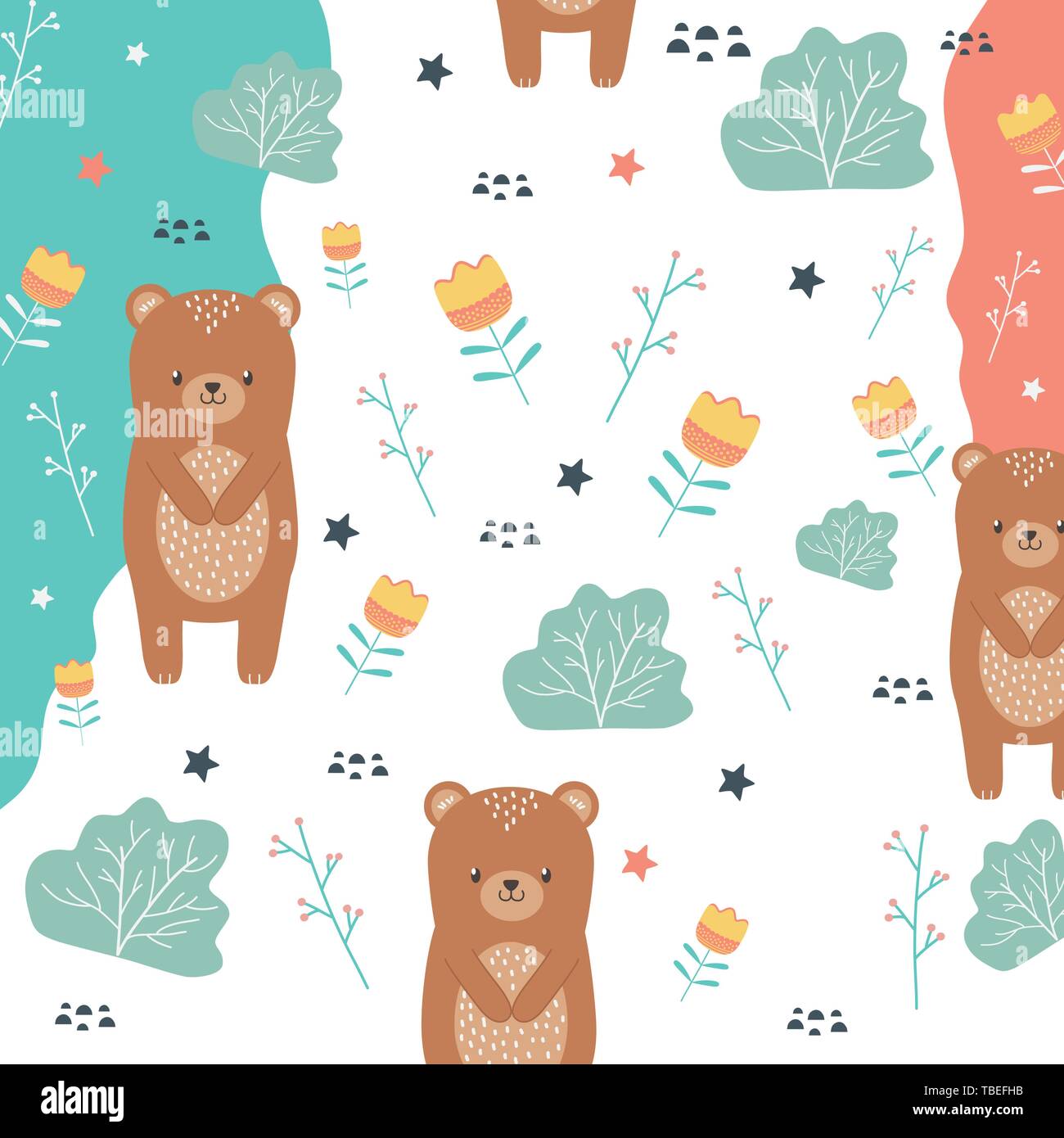 Bear cartoon design, Animal cute zoo life nature and fauna theme Vector ...