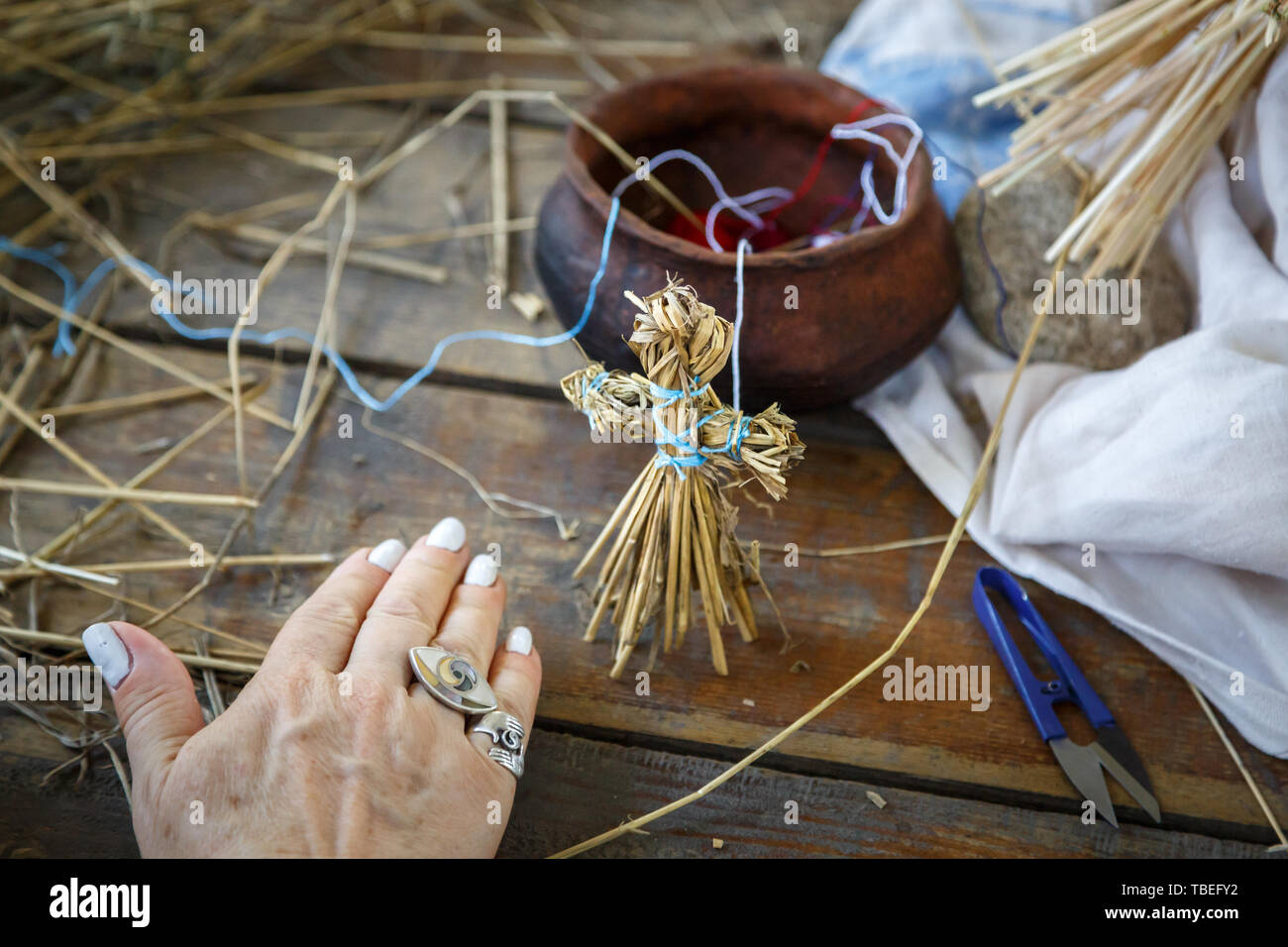 Straw doll as mascot hi-res stock photography and images - Alamy