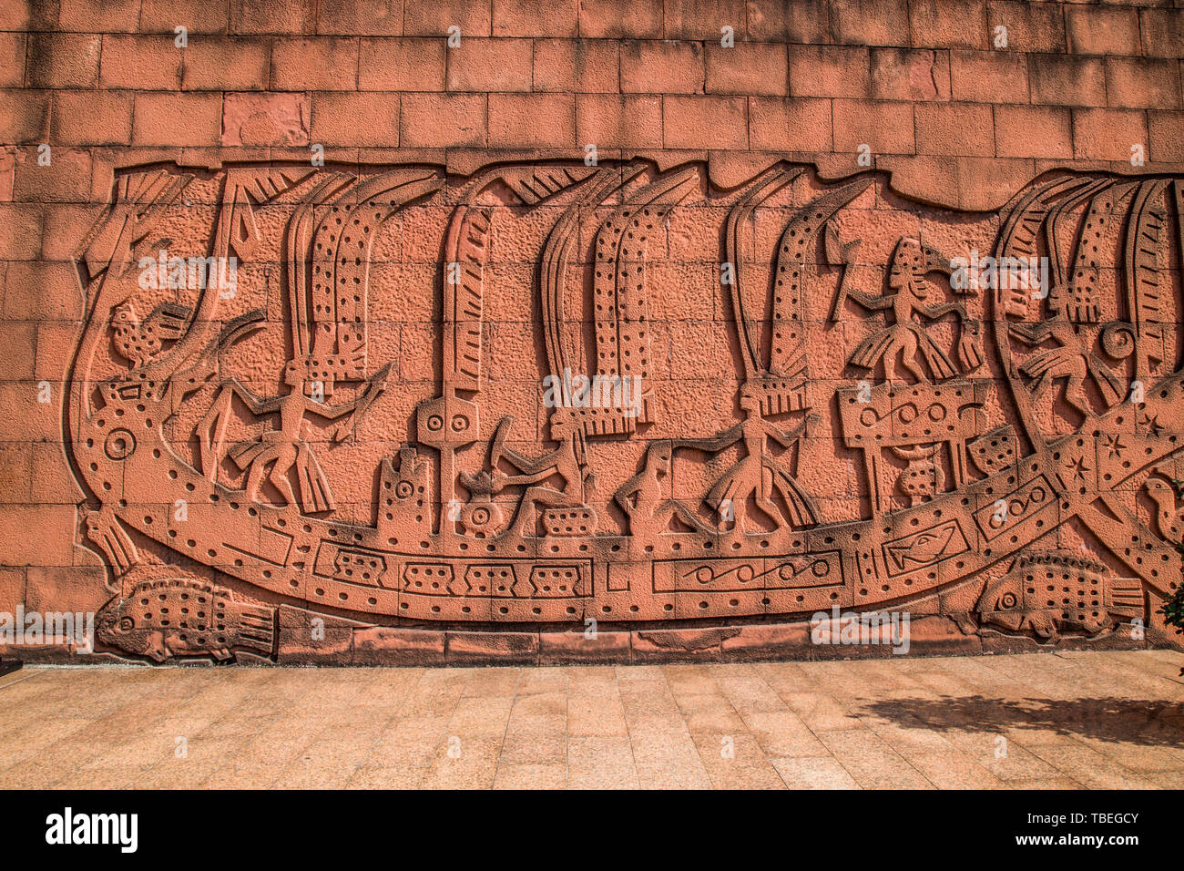 Mural of ancient civilization Stock Photo - Alamy