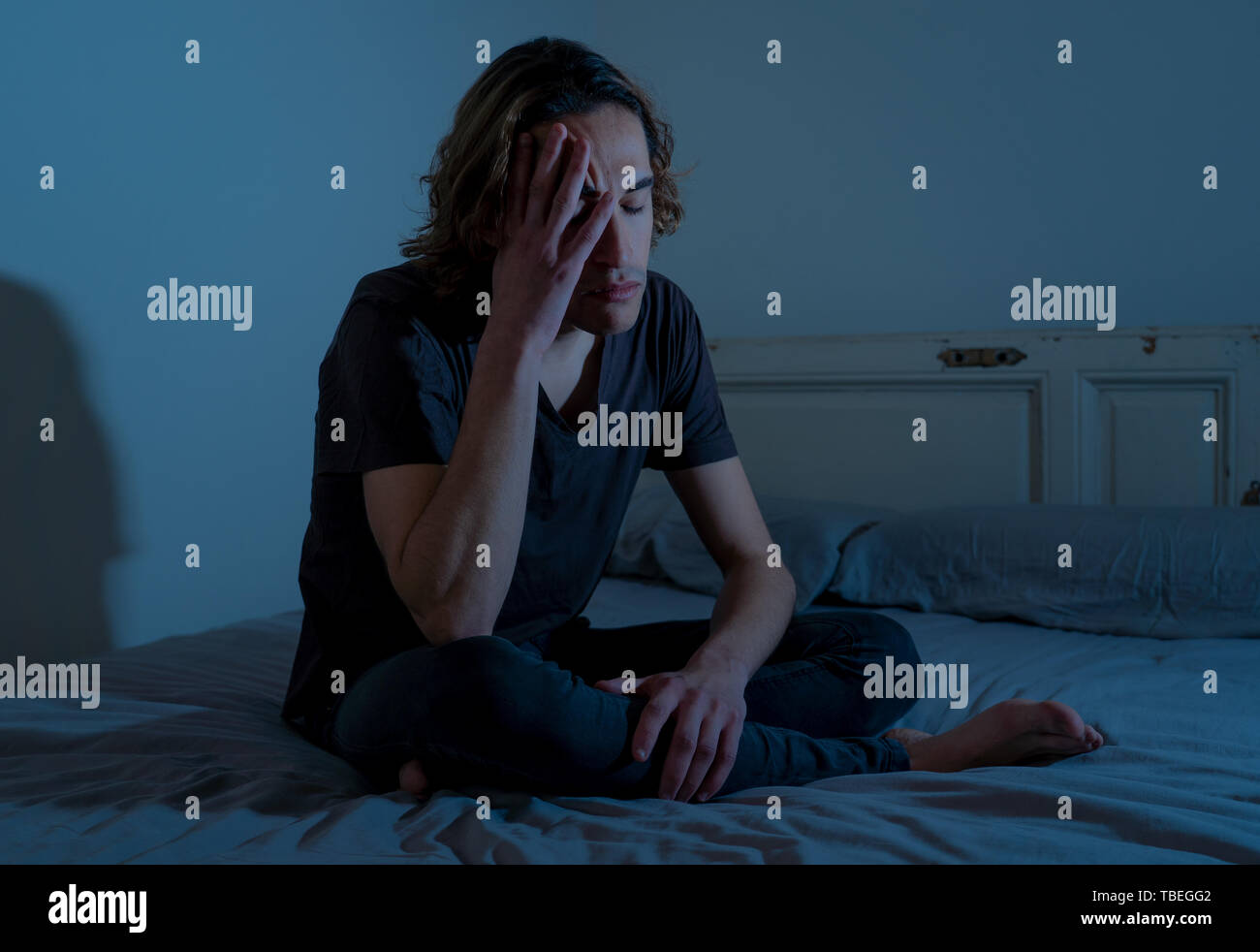 Depressed teenager bed hi-res stock photography and images - Alamy