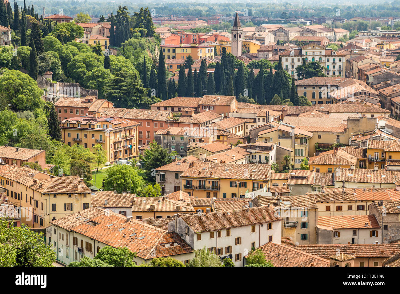 Amazing panorama of the ancient buildings of Verona Stock Photo - Alamy