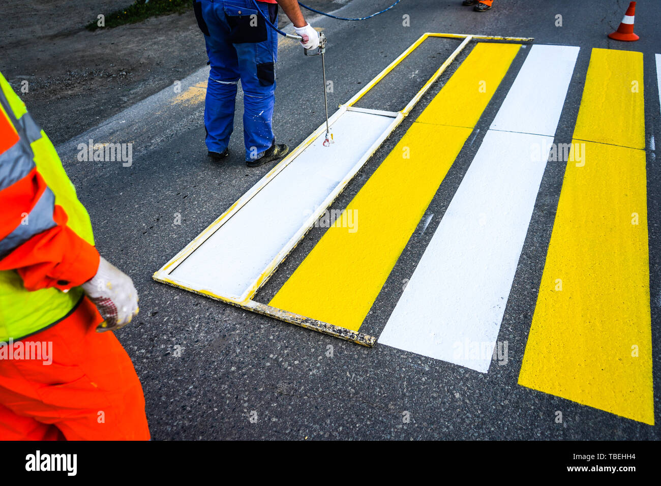 Painting Road Crossing Pedestrian High Resolution Stock Photography and ...