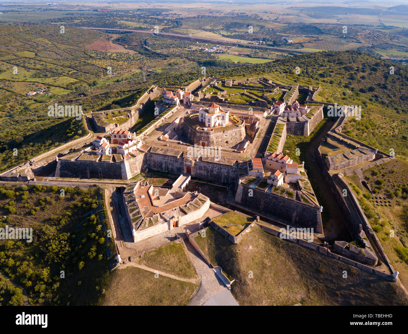 Picturesque aerial view of star fort of La Lippe (Nossa Senhora da ...