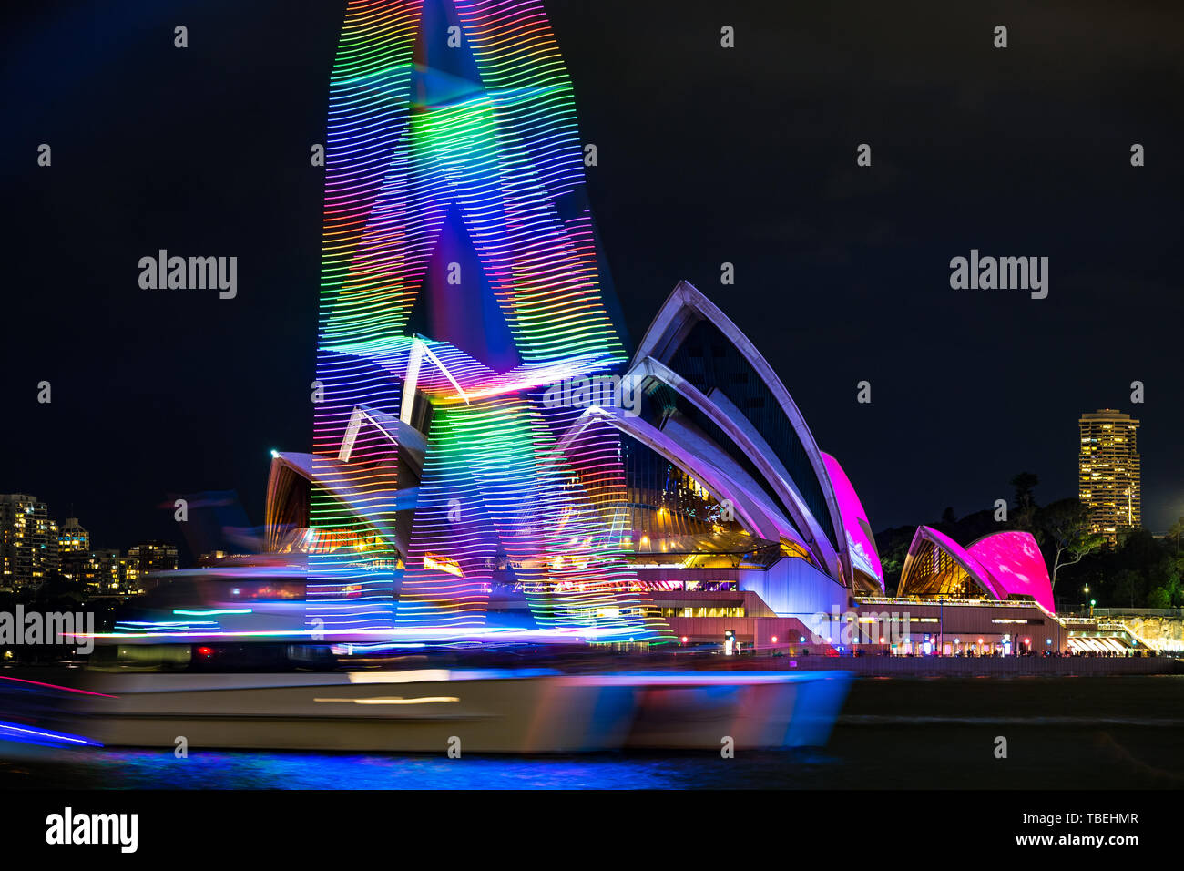 Blue light installation hi-res stock photography and images - Alamy