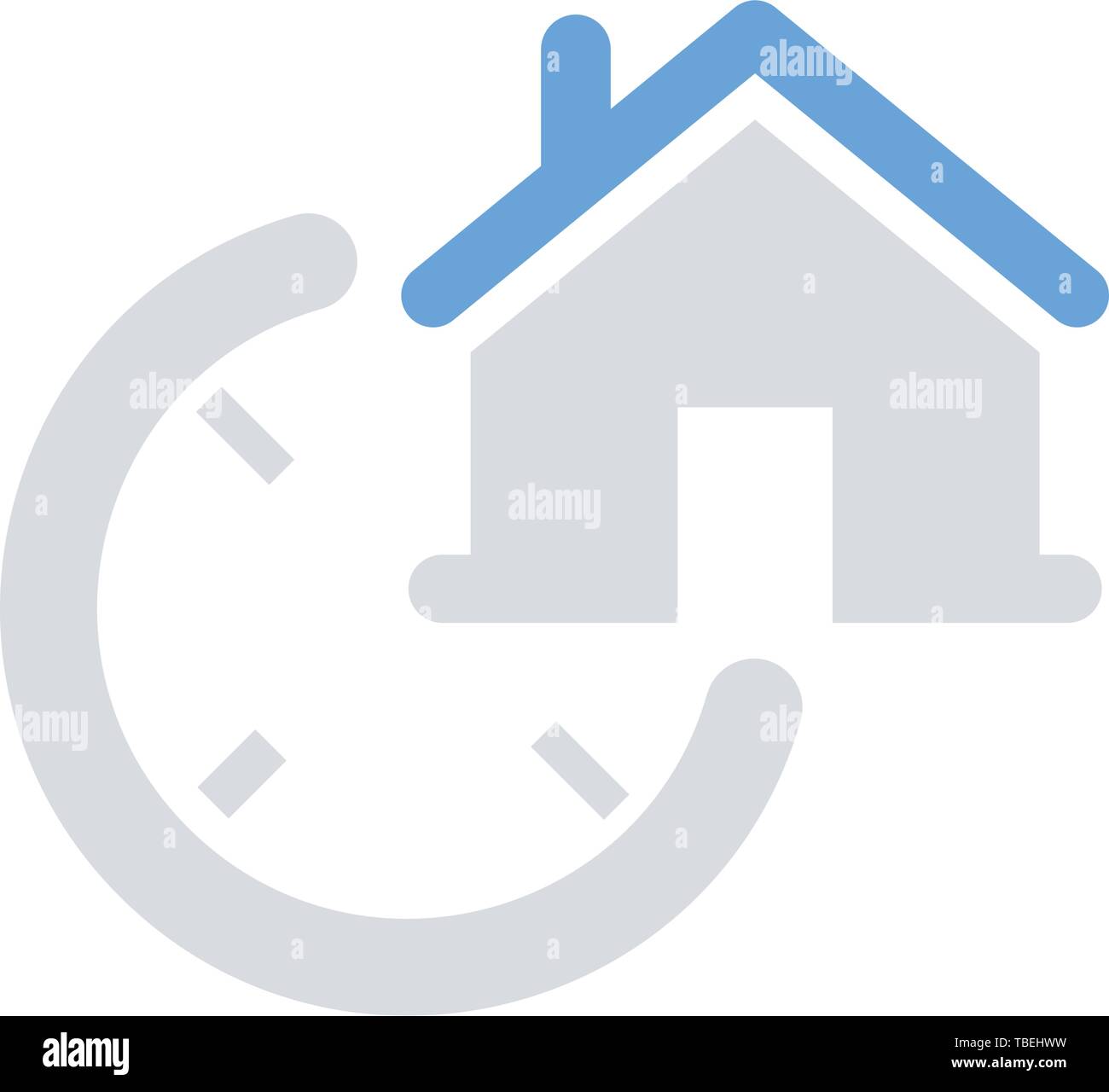 House and clock icon - vector Stock Vector Image & Art - Alamy