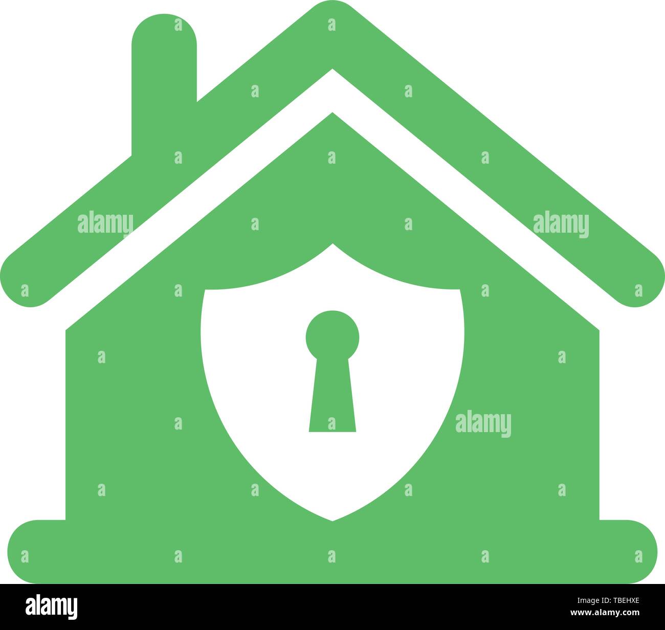 Lock house icon - Real estate protection sign Stock Vector Image & Art ...
