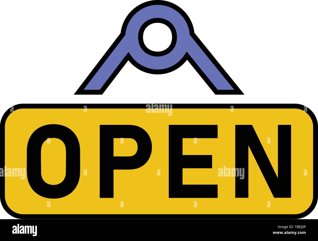 Open sign Icon Vector Stock Vector Image & Art - Alamy