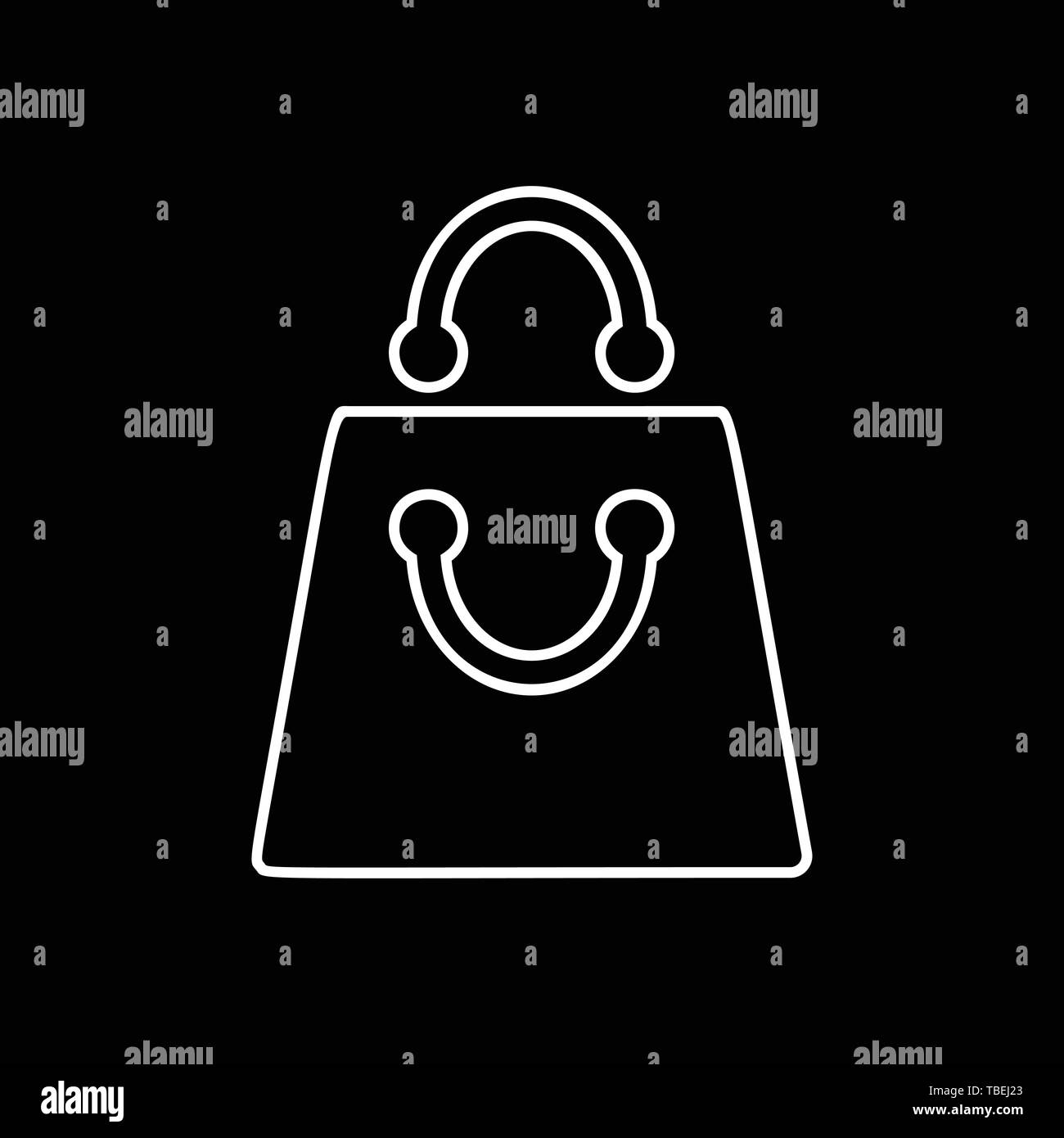Shopping bag icon - bag sign vector Stock Vector Image & Art - Alamy