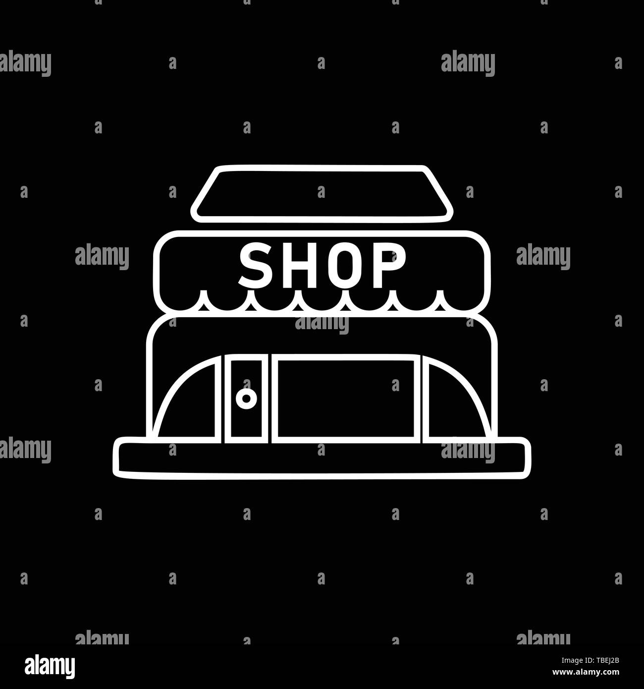 Shop trendy flat icon - store sign vector Stock Vector Image & Art - Alamy