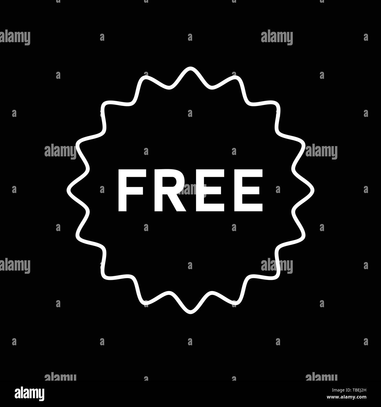 Free sign icon - Button symbol vector Stock Vector Image & Art - Alamy