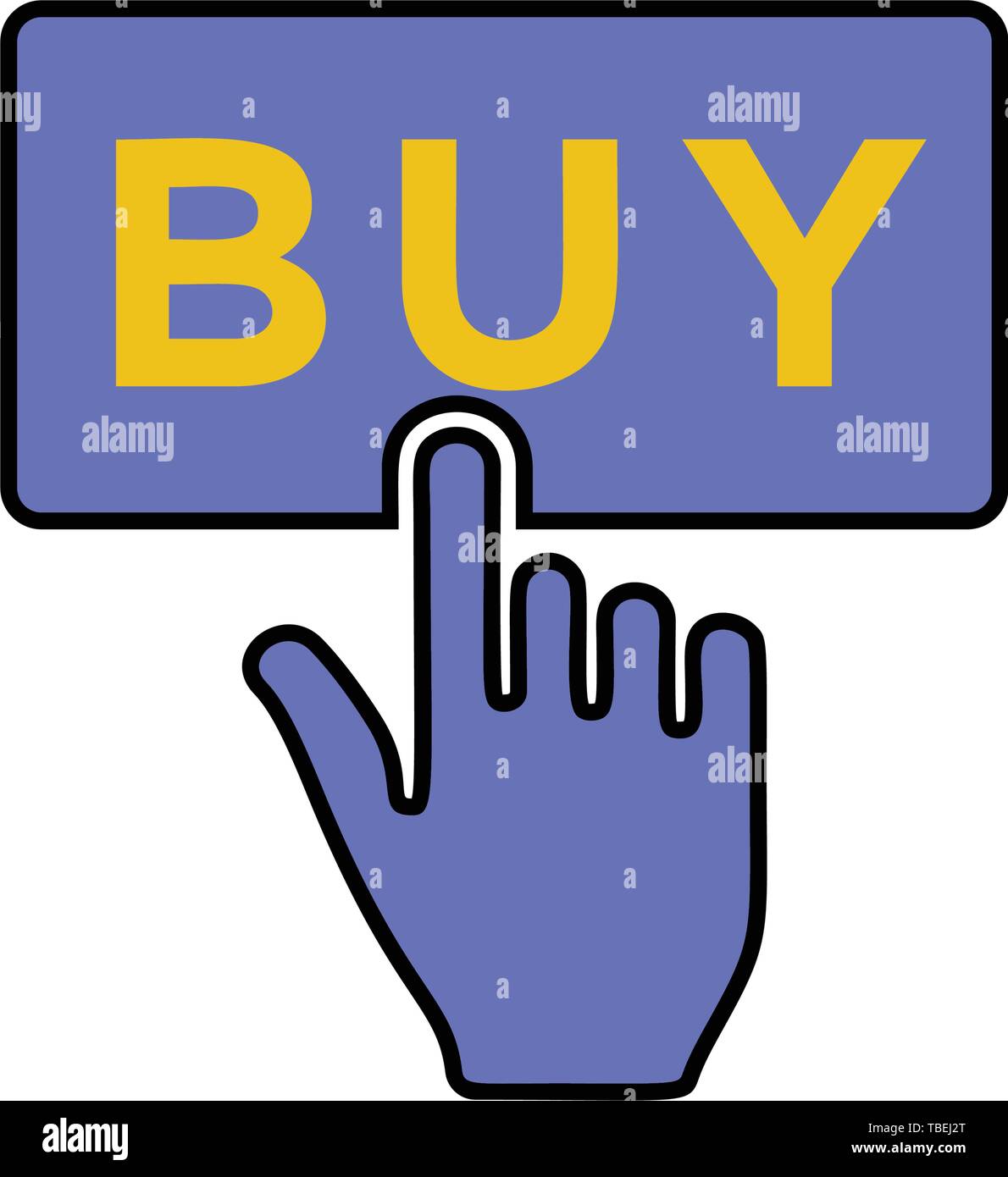 Finger pointing to buy sign icon - E-commerce sign vector Stock Vector ...
