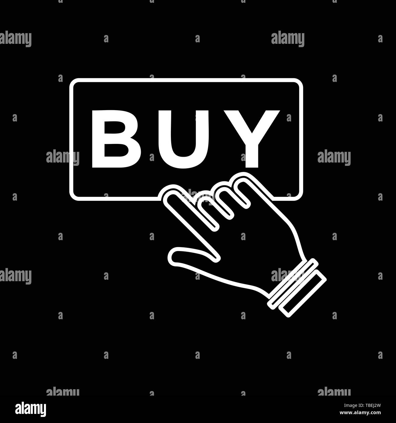 Finger pointing to buy sign icon - E-commerce sign vector Stock Vector ...