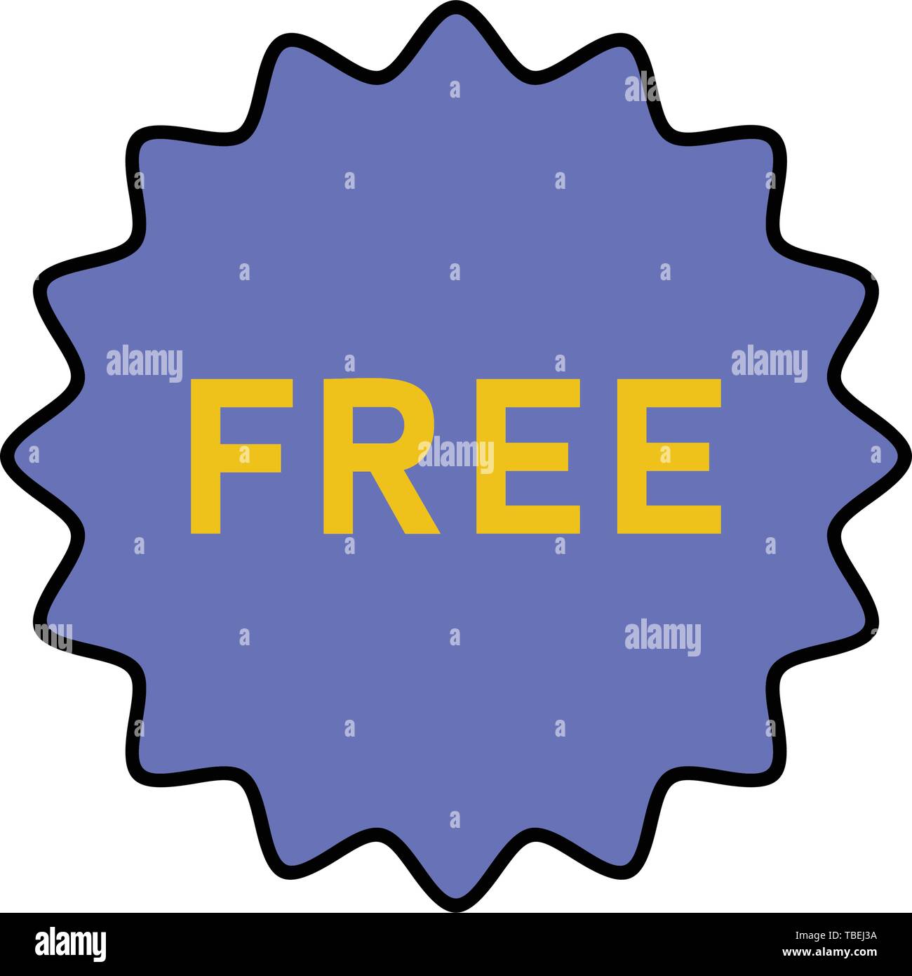 Free sign icon - Button symbol vector Stock Vector Image & Art - Alamy