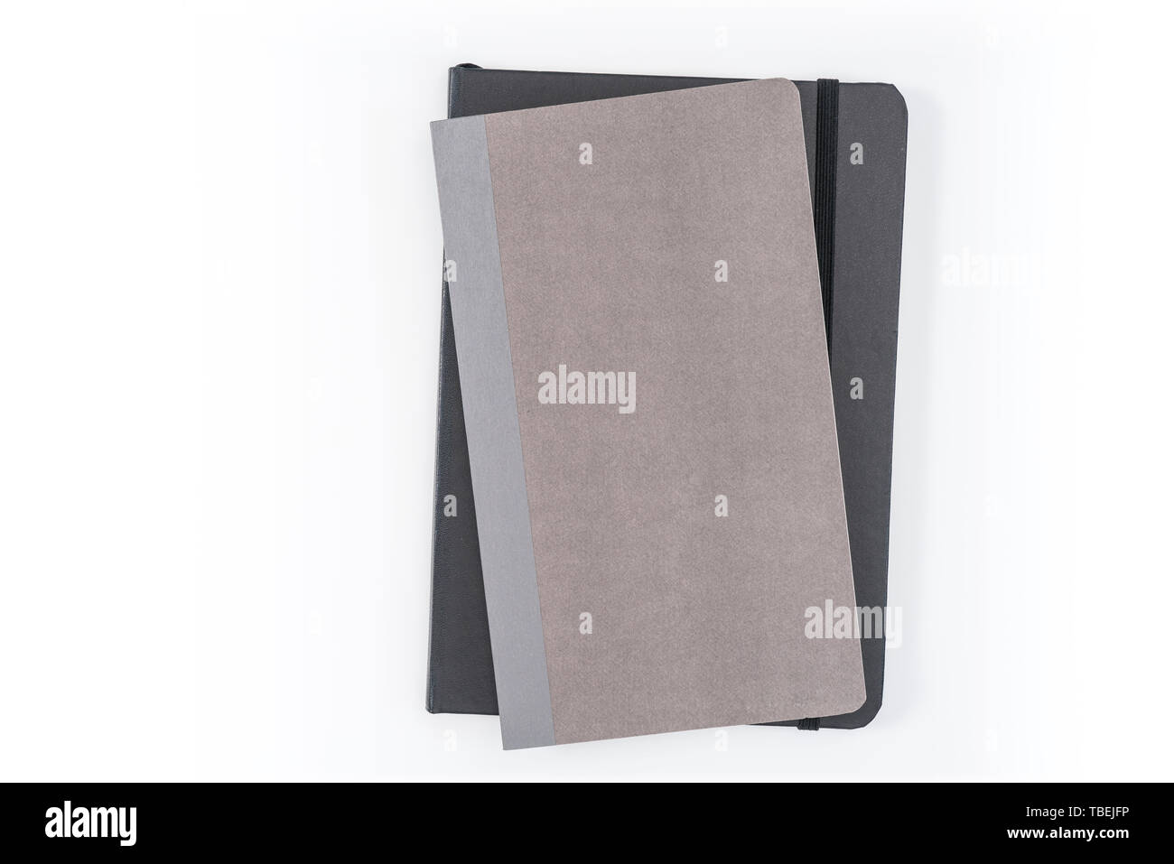 gray notebook on white background with clipping path Stock Photo - Alamy