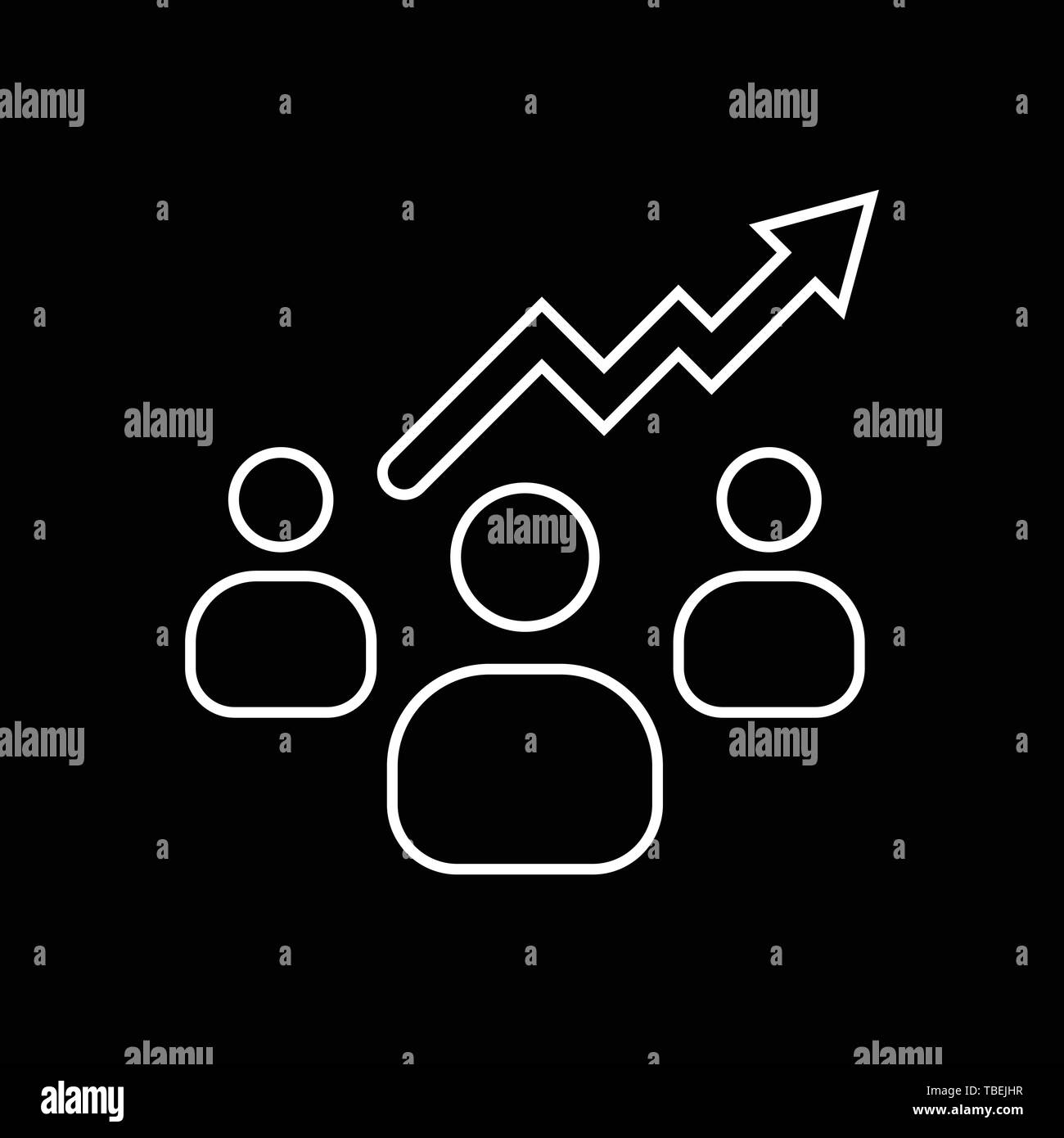Business people growth icon - vector Stock Vector Image & Art - Alamy